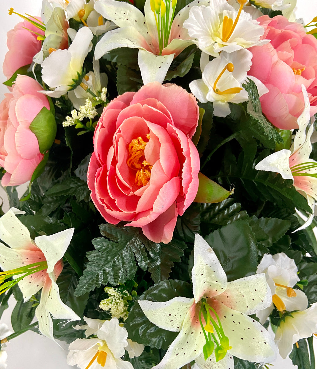 Spring or Easter Cemetery Flowers for Headstone and Grave Decoration-P ...